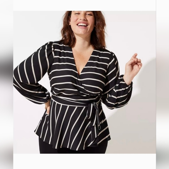 LOFT | Tops | Plus Size Loft Wrap Blouse | Poshmark